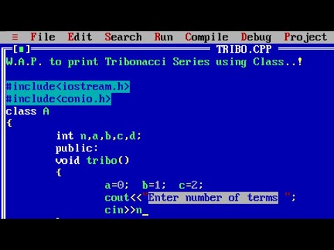 Learn C program to print Tribonacci Series using Class | Tribonacci series program in c using ...