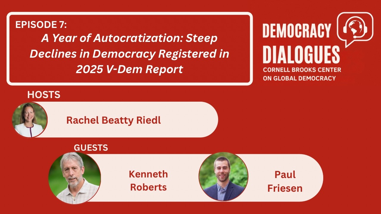 Democracy Dialogues #7 || A Year of Autocratization: Steep Declines in Democracy in V-Dem Report