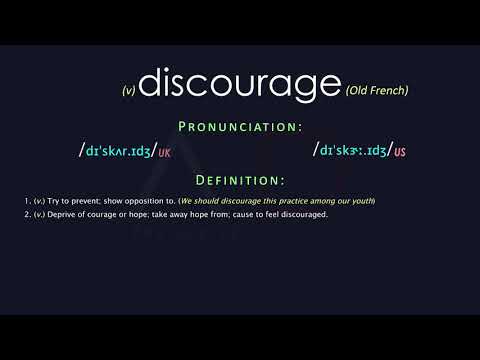 Discourage Meaning And Pronunciation | Audio Dictionary