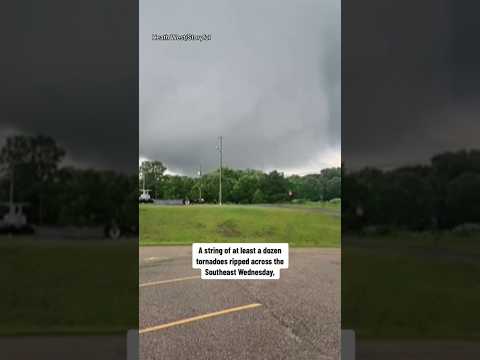 At least a dozen tornadoes rip through Southeastern U.S. #shorts