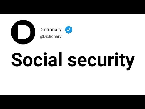 Social security Meaning In English