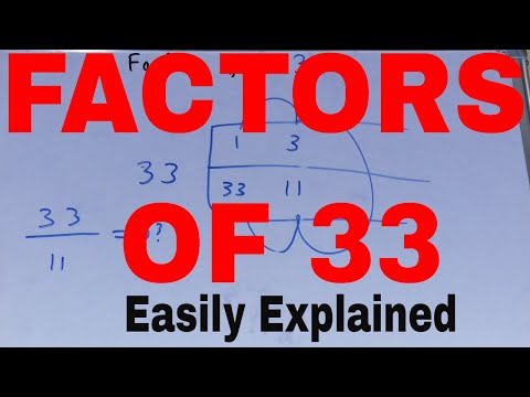 Factor of 33|How to find factors of 33|33 factors|All factors of 33|Find factors of 33 explained