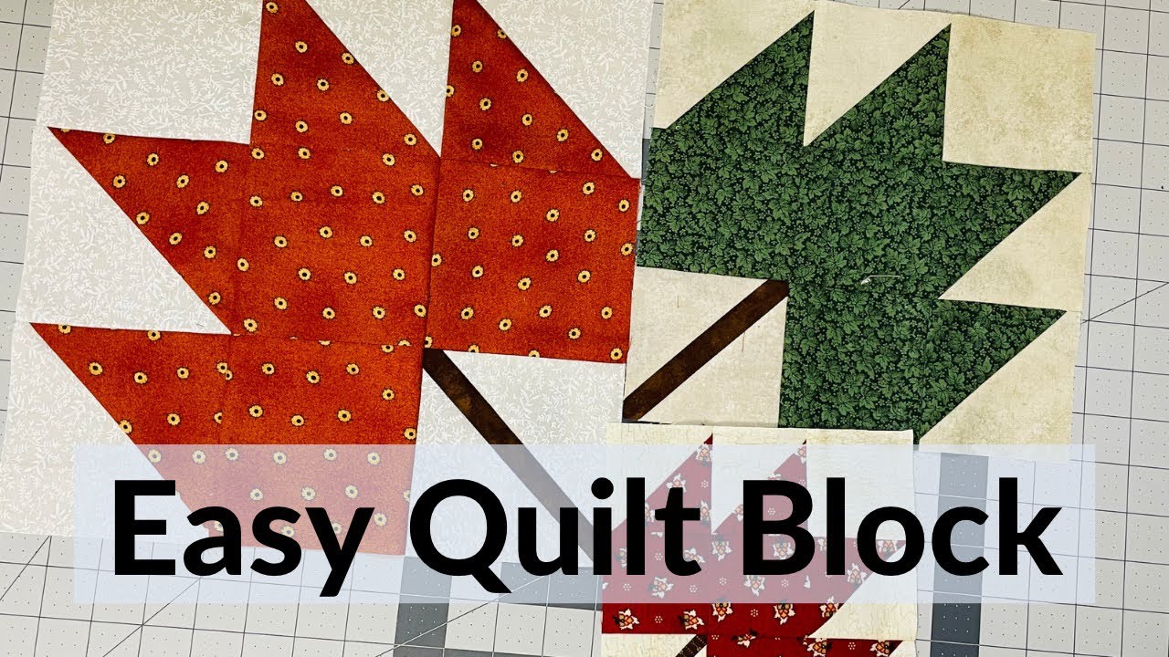 Maple Leaf Block in 3 Sizes tutorial!