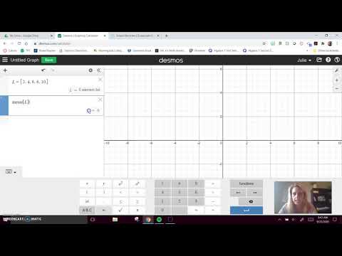 How to find mean, median, quartiles, and standard deviation with desmos