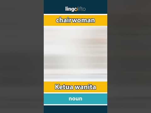 🇬🇧🇮🇩 chairwoman - Ketua wanita : learn English : ayo belajar bahasa Inggris : vocabulary builder