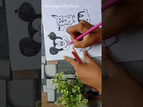 Cartoon sticker #cartoon #stickers #doremon #Mickey Mouse #shinchan #pikachu #Amazingcraftwithme