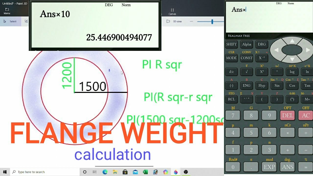 FLANG WEIGHT CALCULATION VIDEO
