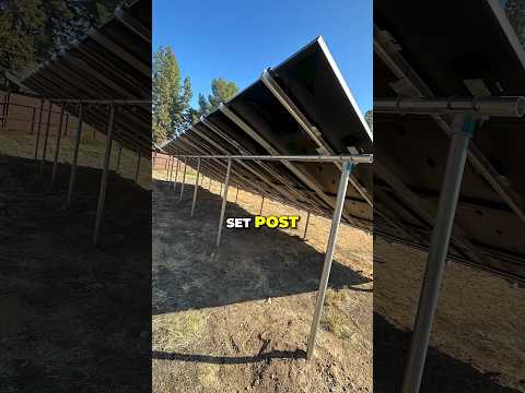 This is How We Set Post For A Ground Mount Solar Install #solarcompany #residentialsolar #solarpv