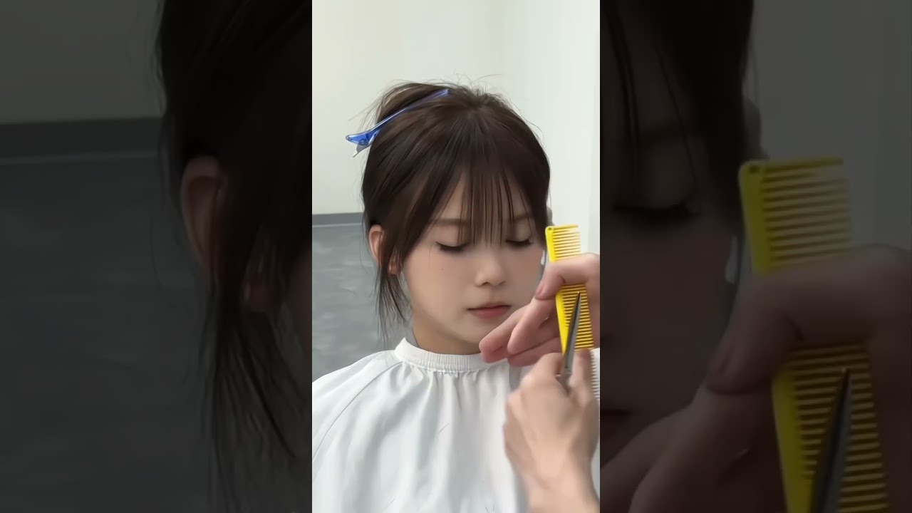 Cắt chiếc mái pháp giúp thay đôi gương mặt #hair #duỗitóc #hairstyle #uontocdep #thuanchay
