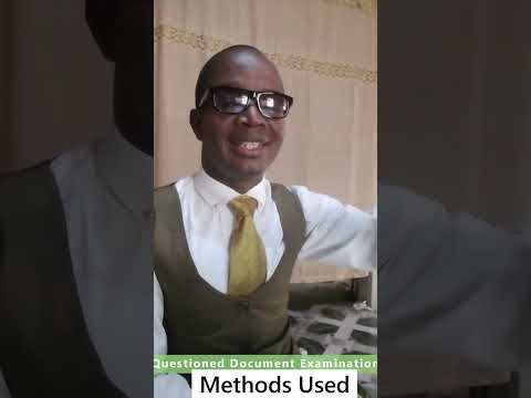 Methods Used in Questioned Document Examination