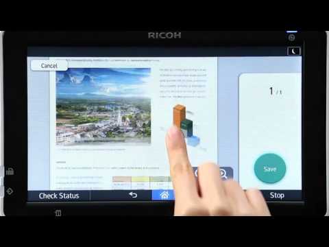 Ricoh Smart Operation Panel USB stick Scanning (short version)