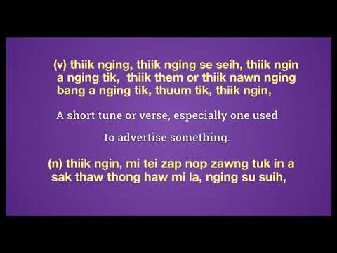 Jingle meaning in English Ngawn