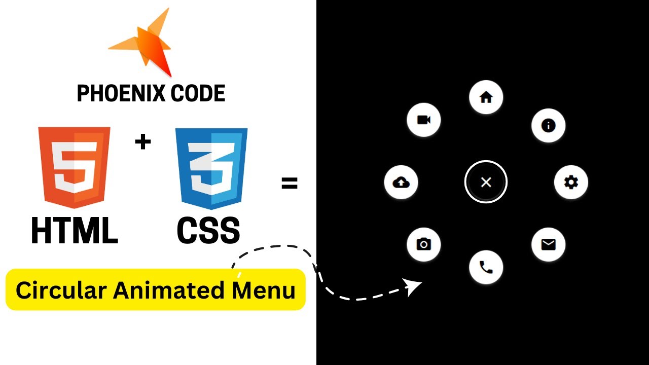 How to create a Cool Circular Menu in HTML CSS