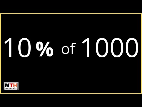 10 percent of 1000 is equal to | 10% of 1000