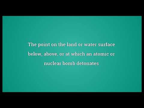 Ground zero Meaning