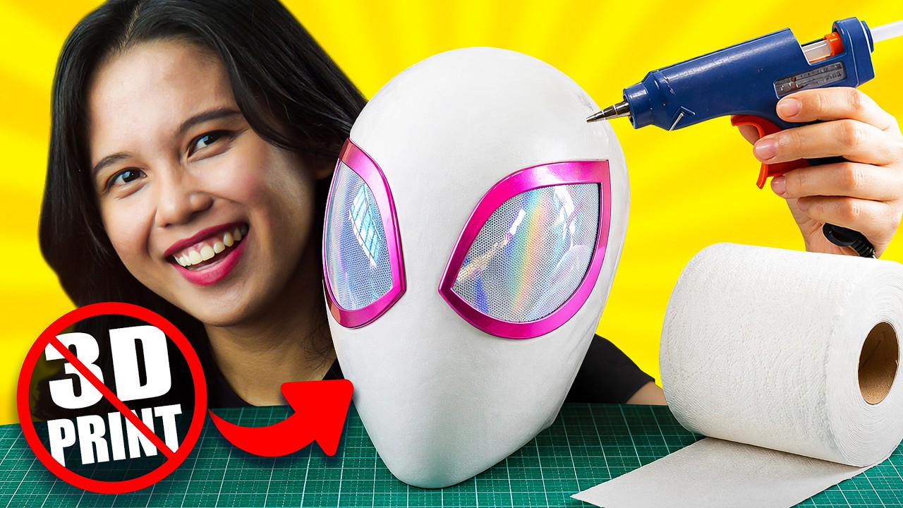 I Made a GHOST Spider-Man Mask with Basic Materials