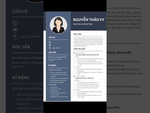 Mẫu CV nhân viên Digital Marketing