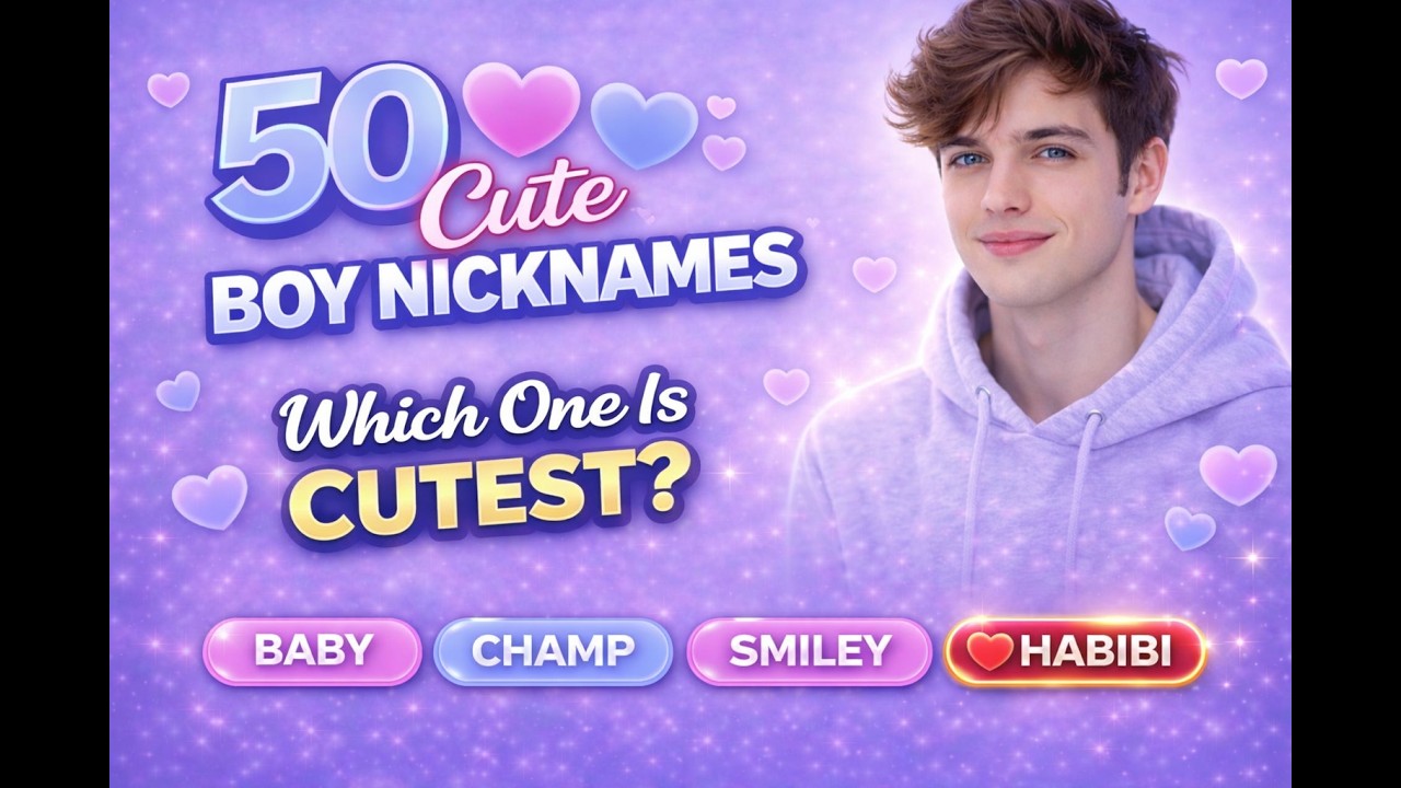 50 Cute & Unique Boy Nicknames (Pet Names) That Hit Different 🥺💙| Nicknames for Him