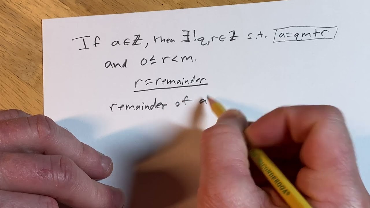 The Division Algorithm for Integers