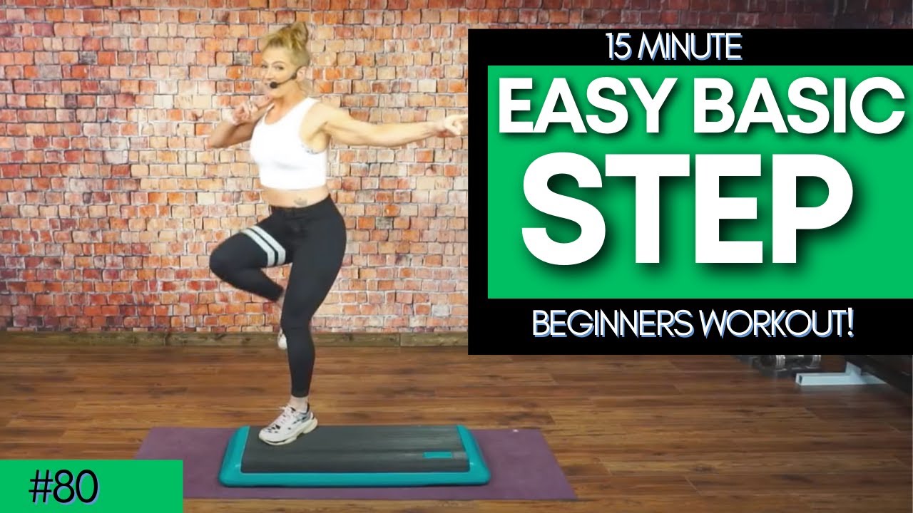 15 Minute Simple Low Impact Step Aerobics Routine For Beginners or Seniors - 125 BPM #80