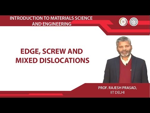 Edge, screw and mixed dislocations