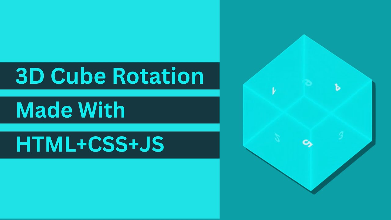 How to Create a 3D Rotating Cube with HTML, CSS & JavaScript (Step-by-Step Tutorial) ✅