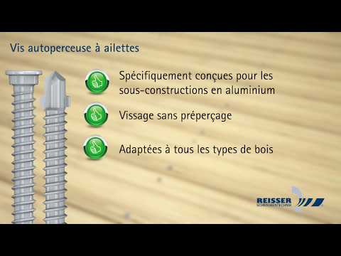 REISSER Vis autoperceuse à ailettes || Sous-construction en aluminium