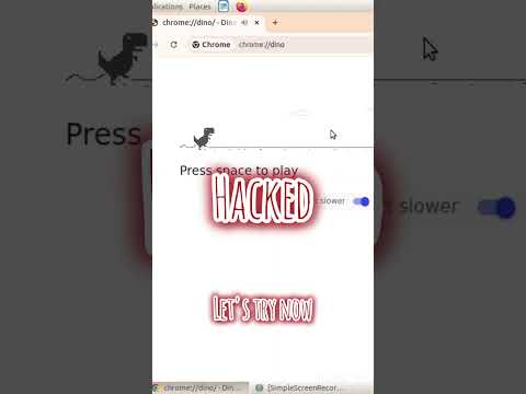 Hack Chrome Dino | Easiest Method | Watch till the end #hacker #chromedino #google