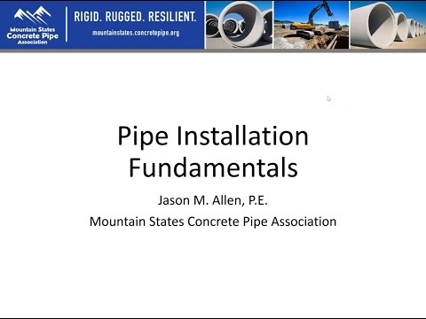 Pipe Installation Fundamentals - MSCP Academy Webinar - March 2021