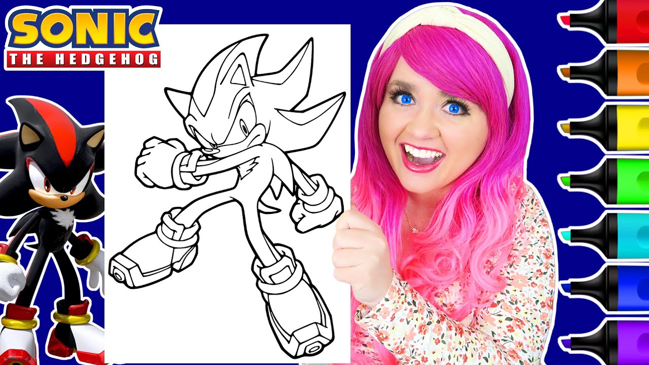 Coloring Shadow the Hedgehog Coloring Page | Ohuhu Art Markers