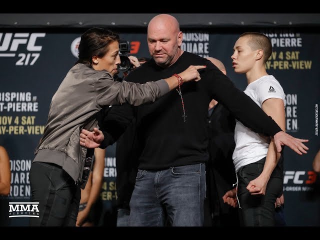 Bitter MMA rivals showing respect in the cage