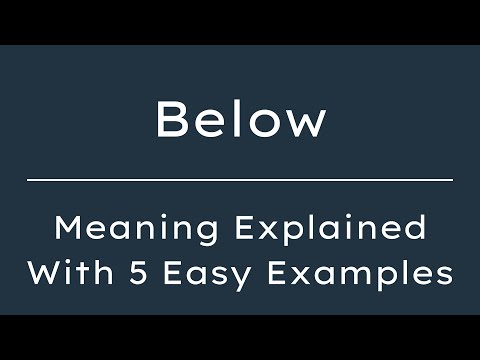 Below Meaning in English With 5 Example Sentences, Below Meaning in English