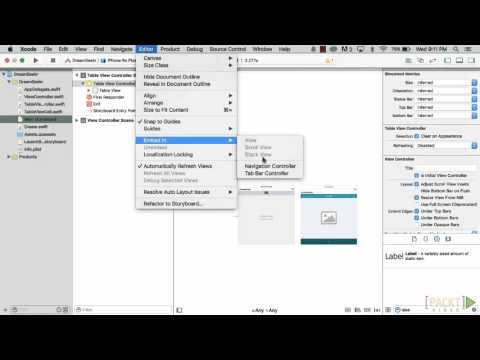 Learn App Dvlpm Swift 2 Embedding Your View Controllers within UINavigationController | packtpub ...