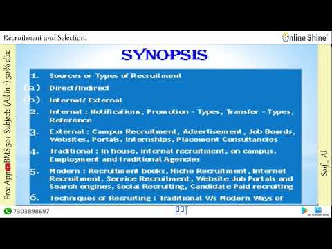 Recruitment and selection PPT