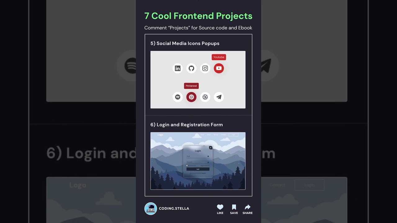 7 cool frontend project #webdevelopment #frontenddeveloper