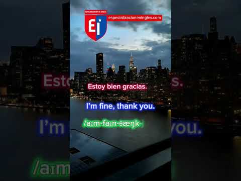 Pronunciación de ESTOY BIEN GRACIAS en inglés #inglesonline #inglesfacil