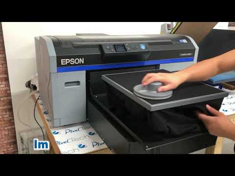 VIDEO impression Epson SureColor SC-F2100 sur t-shirt foncé