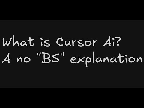 Is Cursor Ai the FUTURE of Artificial Intelligence? - What is it???