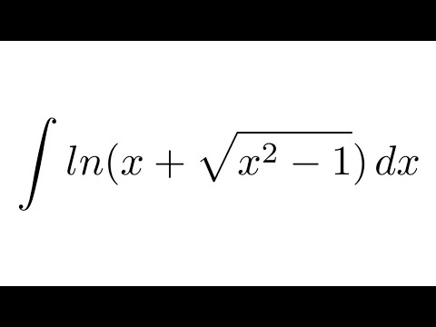 Integral of ln(x+sqrt(x^2-1)) - Integrals ForYou