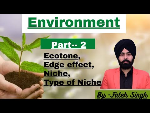 Environment, Ecotone , Edge Effect, Edge Species, Niche, - UPSC- IAS, PCS, CDS, NDA, SSC, PPSC