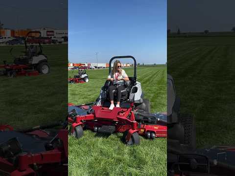 My Wife Mowing With The 144 Inch Exmark Zero Turn! #exmark #lawncare #shorts #shortsvideo