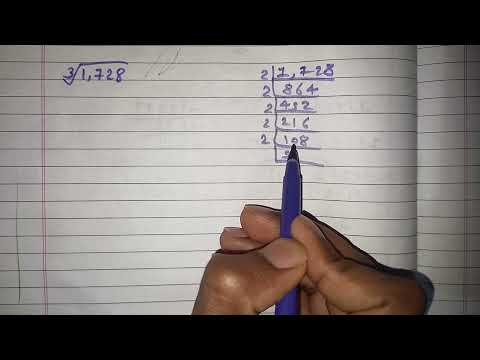 Cube Root of 1728 by Prime Factorization Method