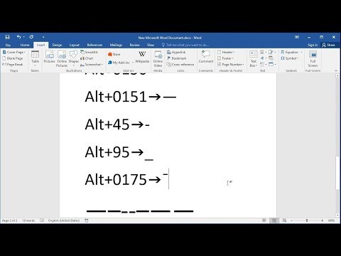 How to type em dash, en dash, hyphen, figure dash and horizontal bar