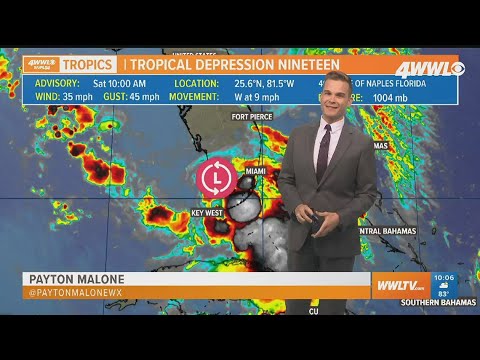 Saturday 10 am Tropics Update: TD 19 forecast to become Hurricane Sally in Gulf waters