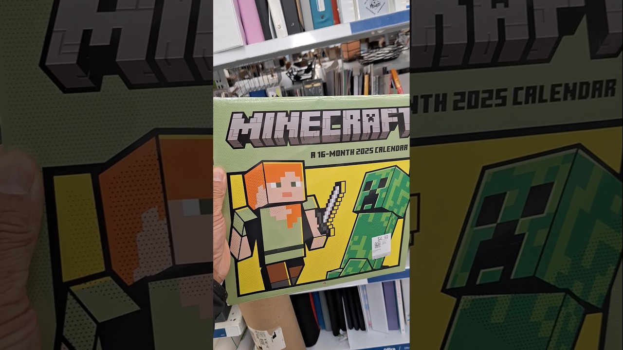 Minecraft 2025 calendar collectible item #goldhunter137