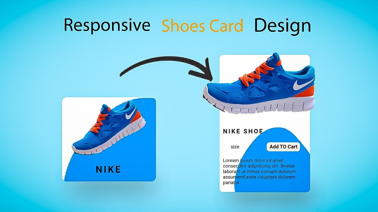 Responsive Shoes Card Design Using HTML CSS For Beginners  || @techtronakash