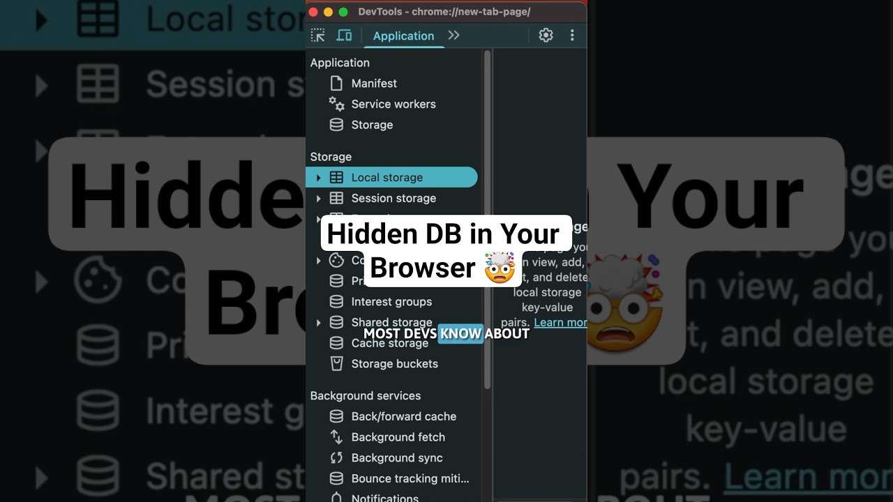 Most Devs Don’t Know About This Browser Database 🤯 #coding #programming #database