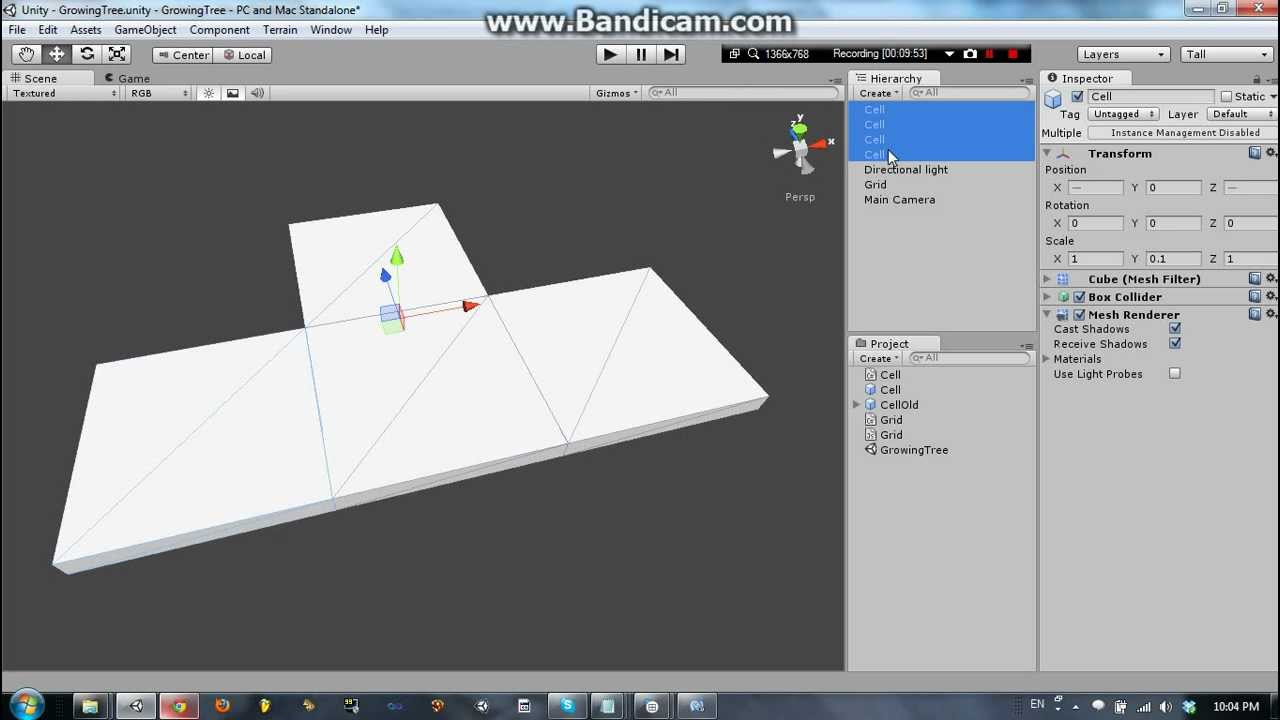 Unity3D C# + JS Tutorial :: Growing Tree Algorithm (Part 1, Creating Maze #1)