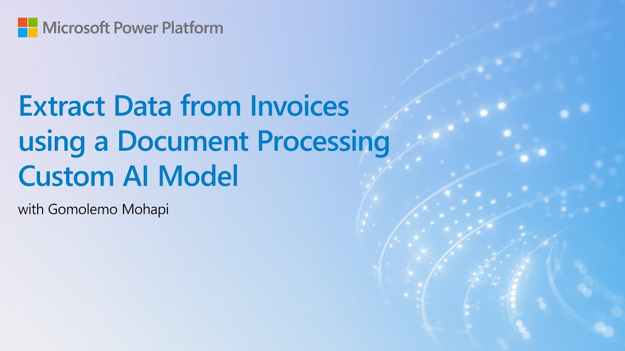 Extract Data from Invoices using a Document Processing Custom AI Model
