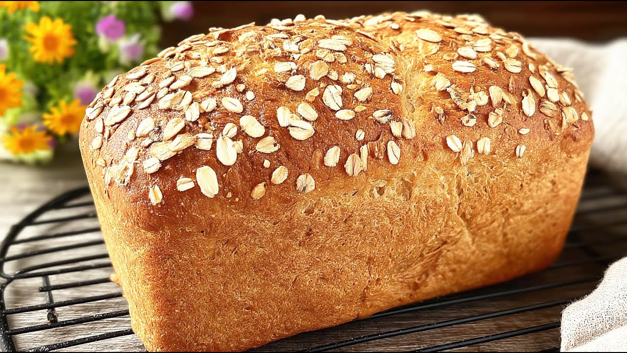 Make this soft and fluffy oatmeal bread at home today! No flour, no sugar